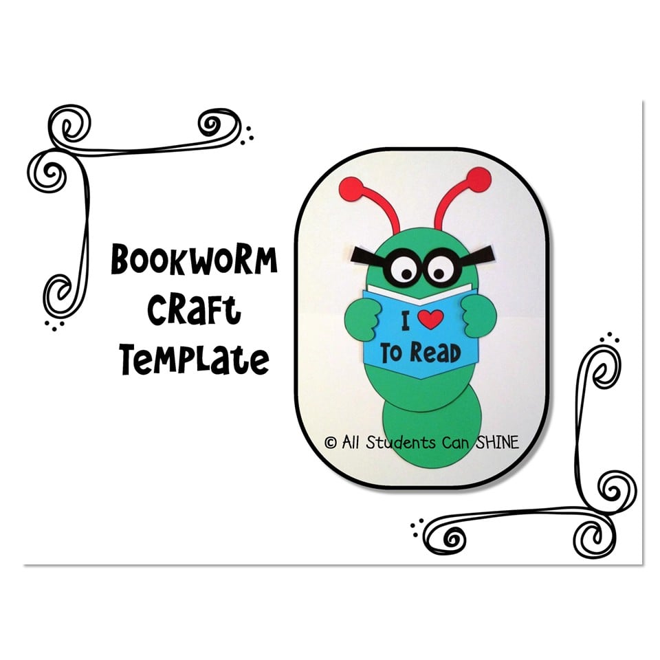 Bookworm Craftivity - Craft - Lucky Little Learners