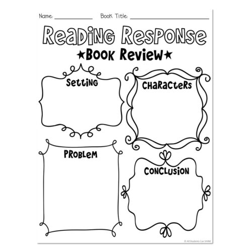 Bookworm Craftivity - Reading Response - Book Review - Lucky Little ...