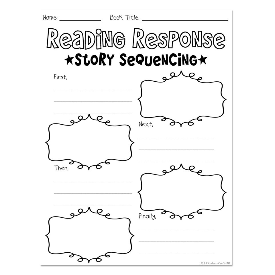 Bookworm Craftivity - Reading Response - Story Sequencing - Lucky ...