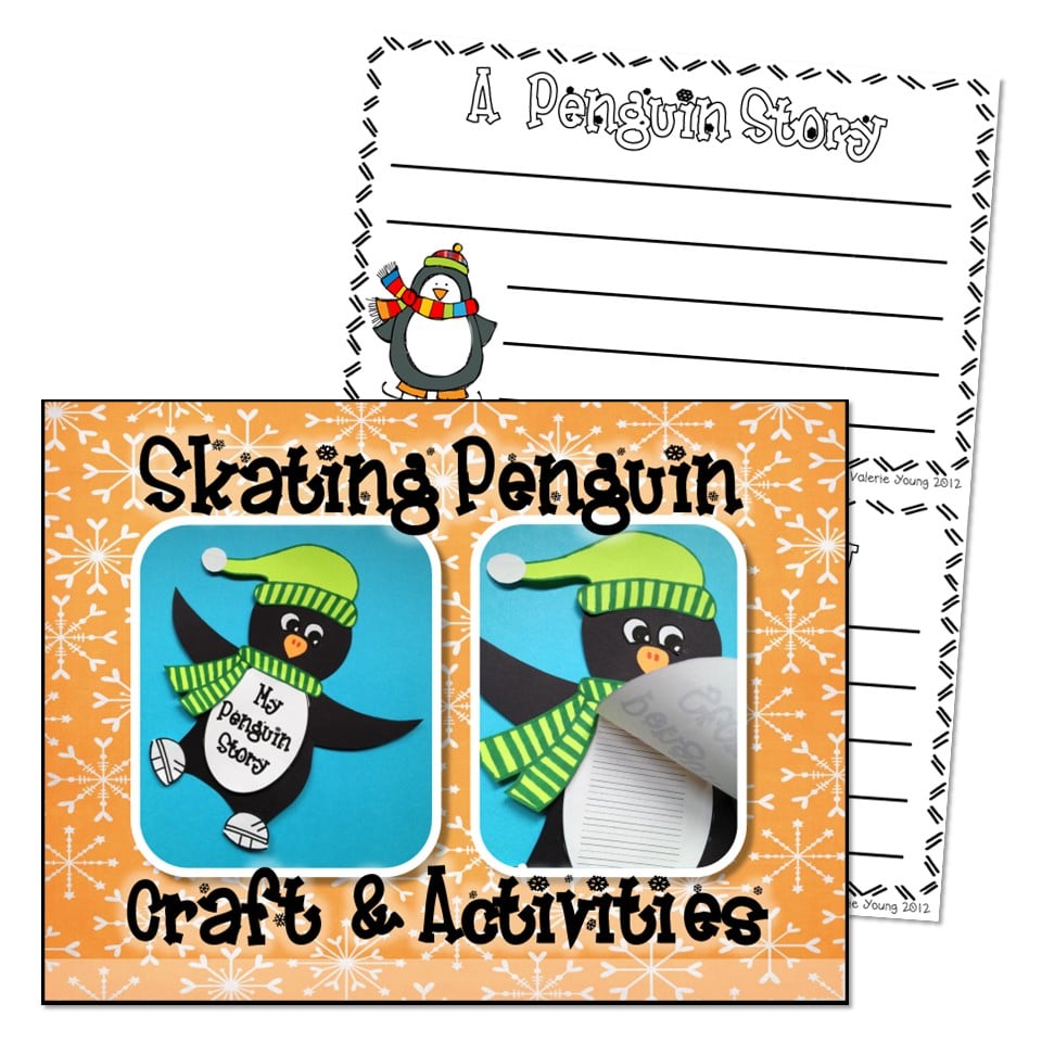 Craftivities - Winter - Skating Penguin - Writing Prompt - A Penguin ...