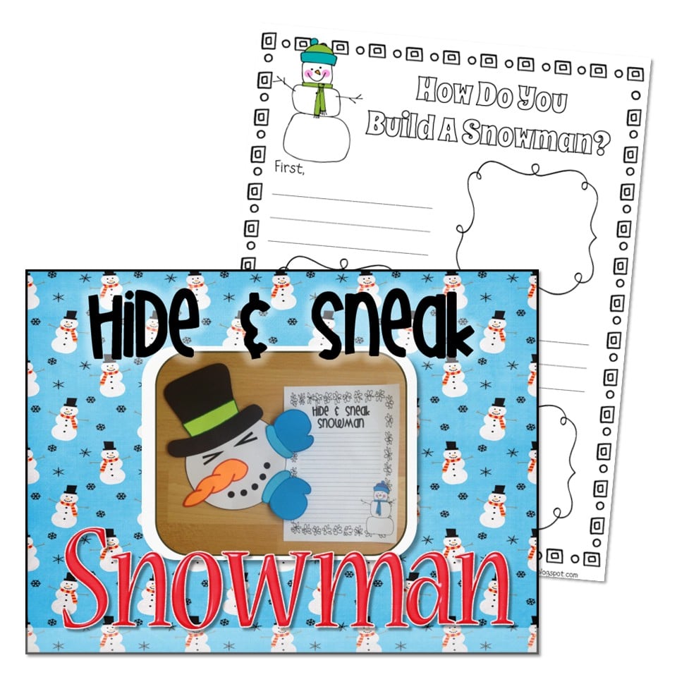 Craftivities - Winter - Hide and Sneak Snowman - How to Build a Snowman ...
