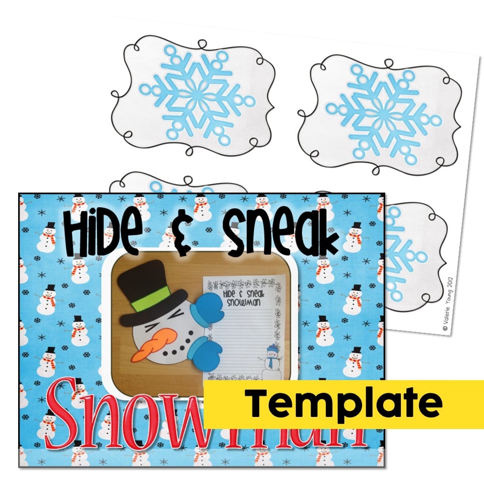 Craftivities - Winter - Hide and Sneak Snowman - Vocabulary Words ...