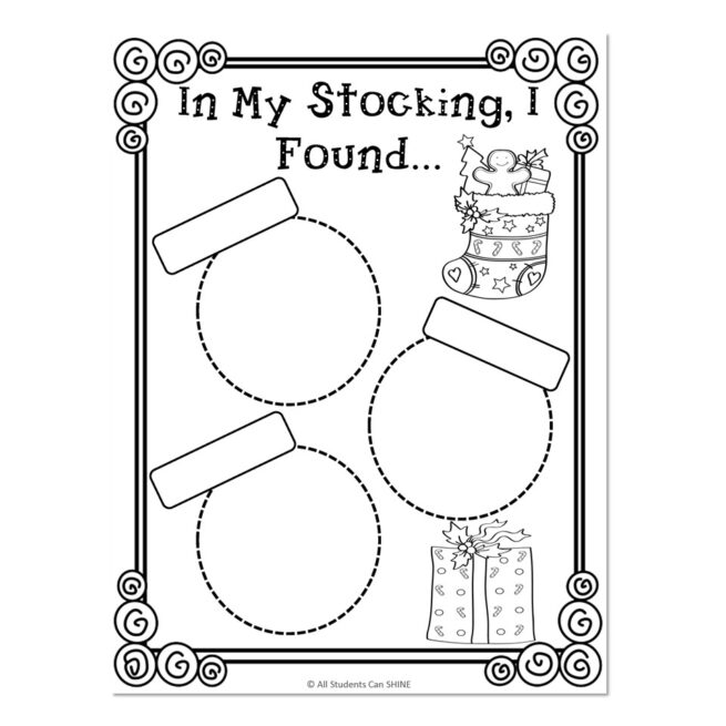 Christmas Stocking Craftivity - In My Stocking I Found... - Lucky ...