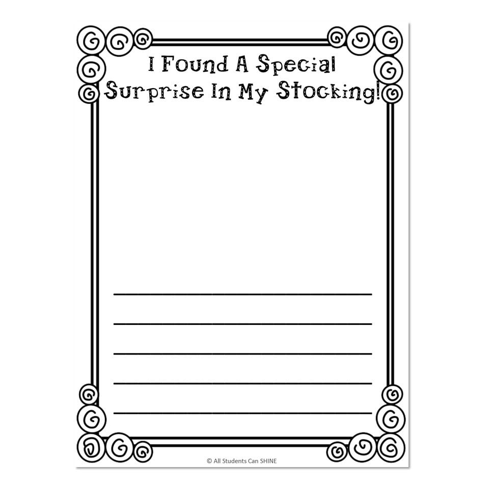 Christmas Stocking Craftivity - Writing Prompt - I Found a Special ...
