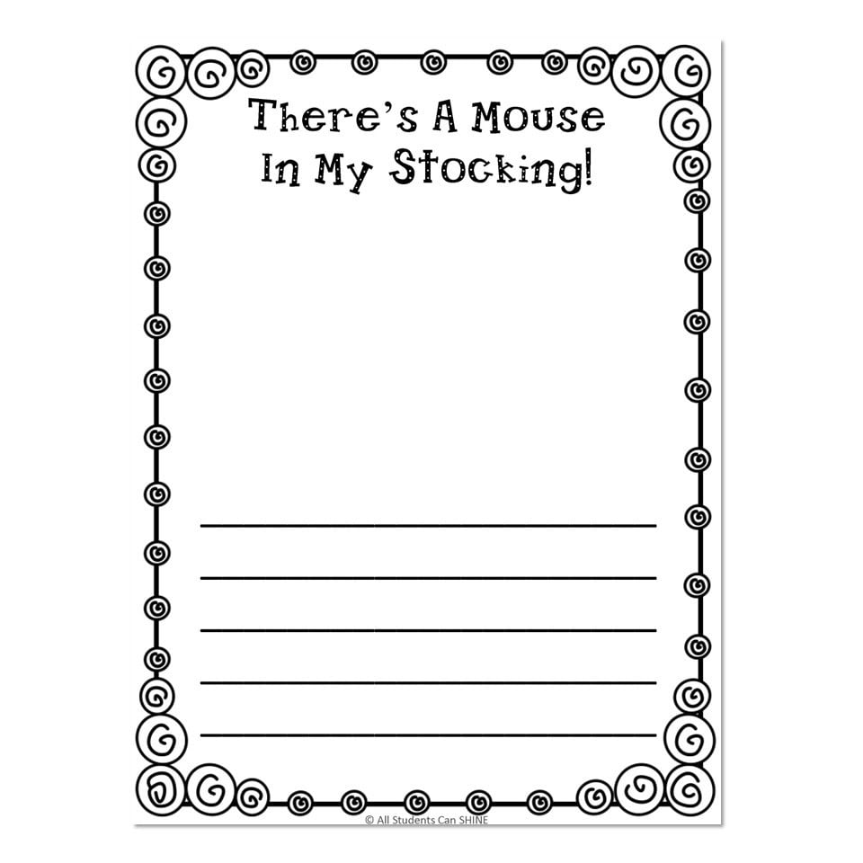 Christmas Stocking Craftivity - Writing Prompt - There's a Mouse in My ...
