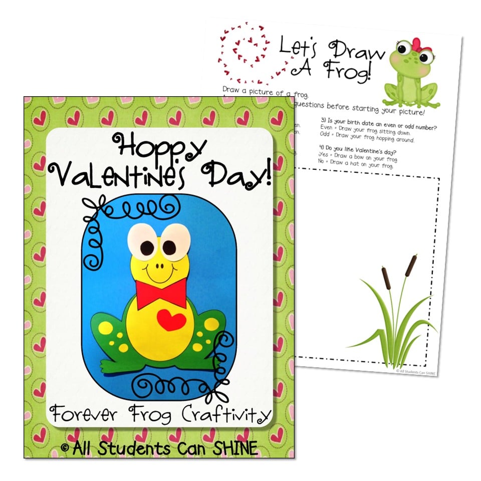 Craftivities - Valentine's Day - Forever Frog - Draw a Frog - Lucky ...