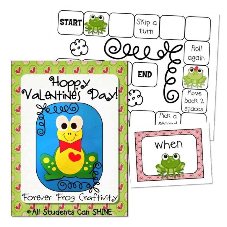 Craftivities - Valentine's Day - Forever Frog - Sight Words Game ...