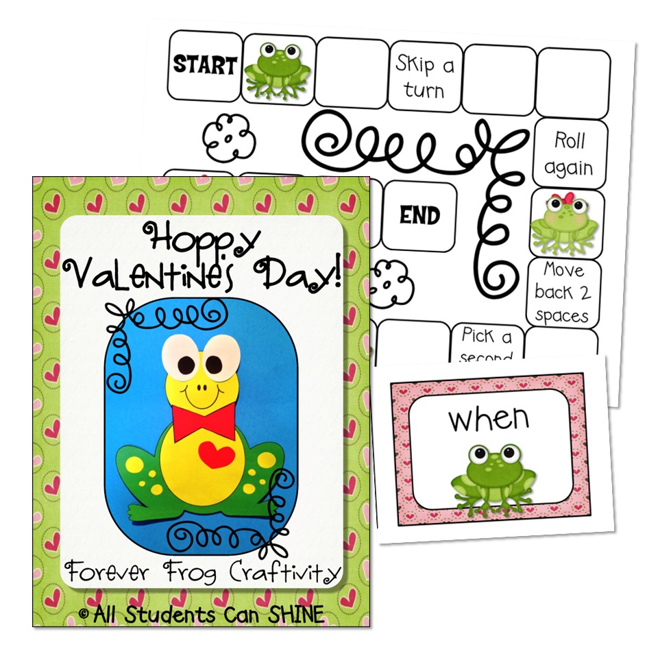 Craftivities - Valentine's Day - Forever Frog - Sight Words Game ...