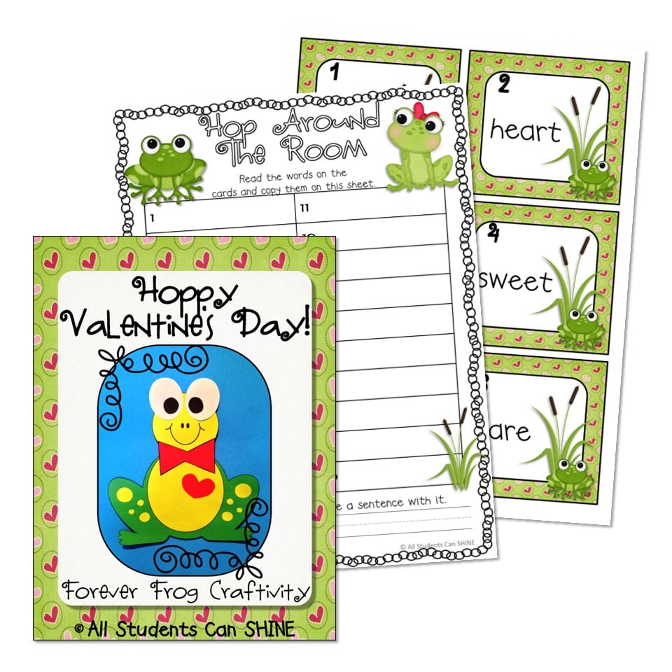 Craftivities - Valentine's Day - Forever Frog - Sight Words - Hop ...