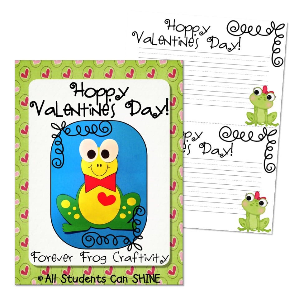 Craftivities - Valentine's Day - Forever Frog - Writing Pages - Lucky ...