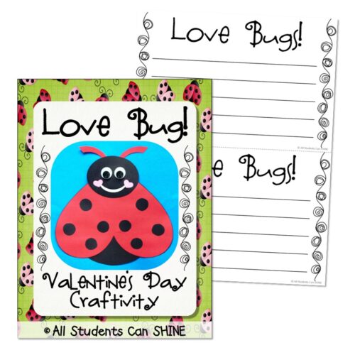 Craftivities - Valentine's Day - Love Bug - Writing Pages - Lucky ...