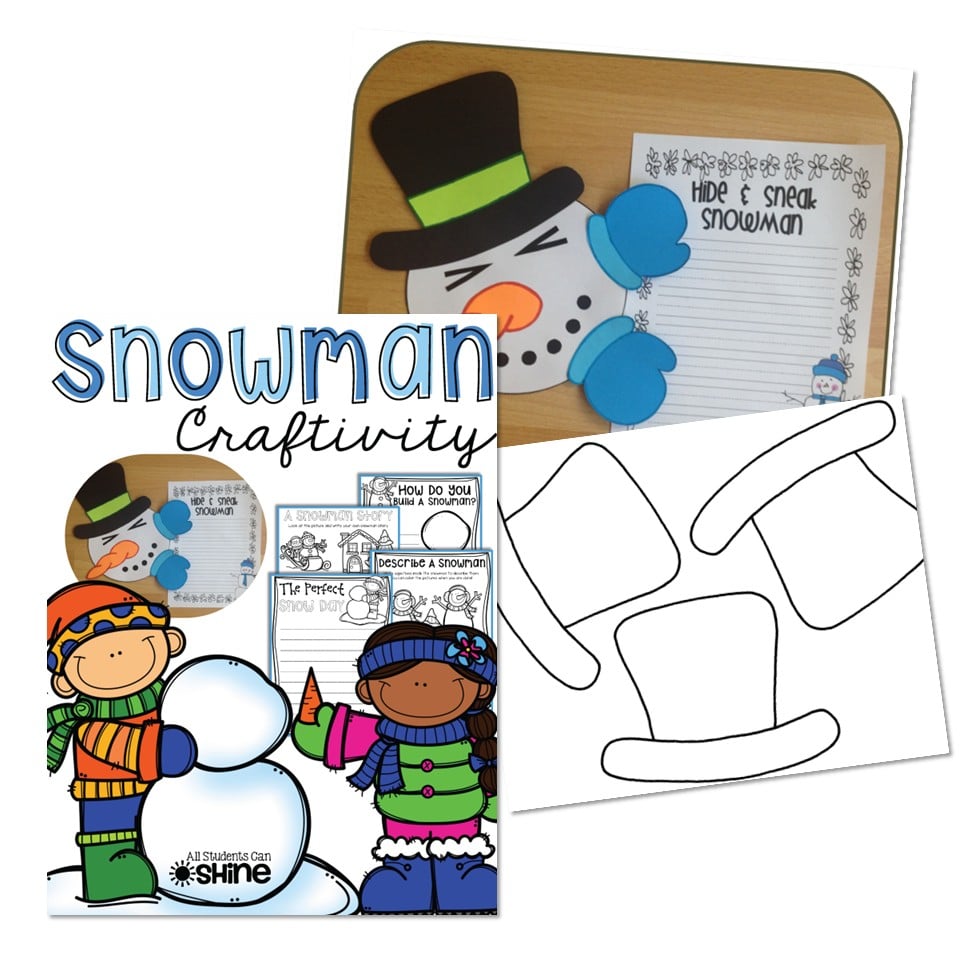 Craftivities - Winter - Snowman - Snowman Craft - Lucky Little Learners