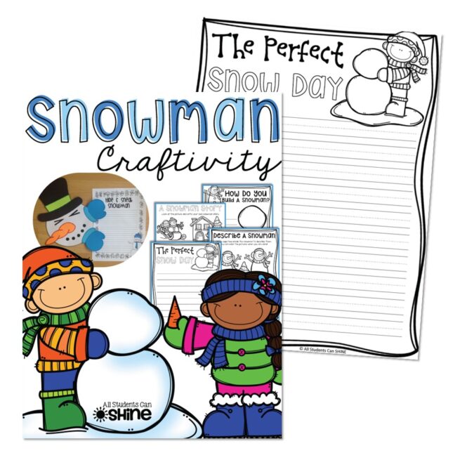 Craftivities - Winter - Snowman - Writing Prompt - The Perfect Snow Day ...