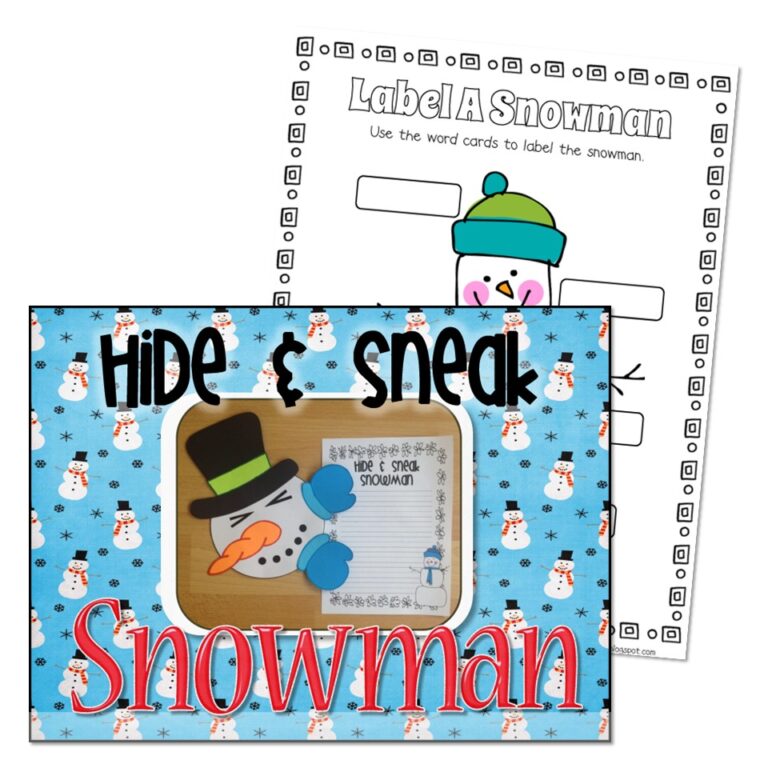 Craftivities - Winter - Hide and Sneak Snowman - Label a Snowman ...