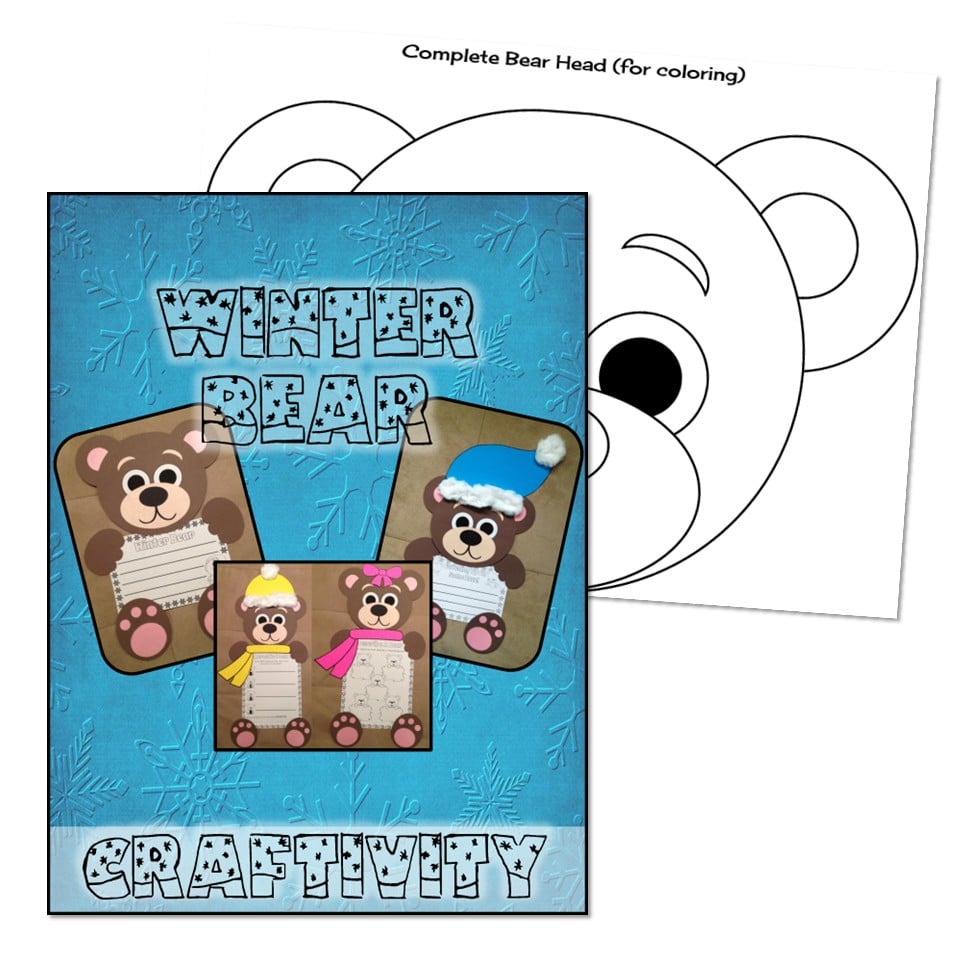 Craftivities - Winter - Winter Bear - Bear Craft Template - Lucky ...