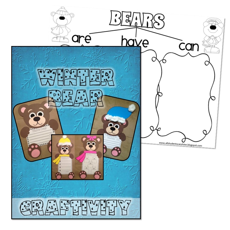 Craftivities - Winter - Winter Bear - Bears Are Can Have Chart - Lucky ...