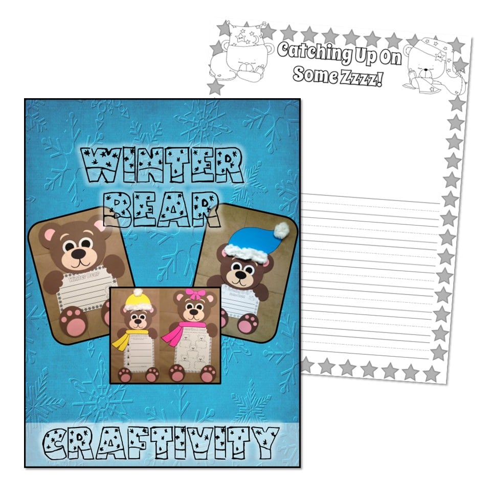 Craftivities - Winter - Winter Bear - Writing Prompts - Lucky Little ...