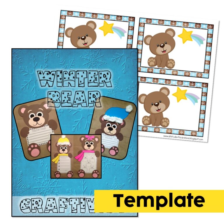 Craftivities - Winter - Winter Bear - ABC Order Template - Lucky Little ...