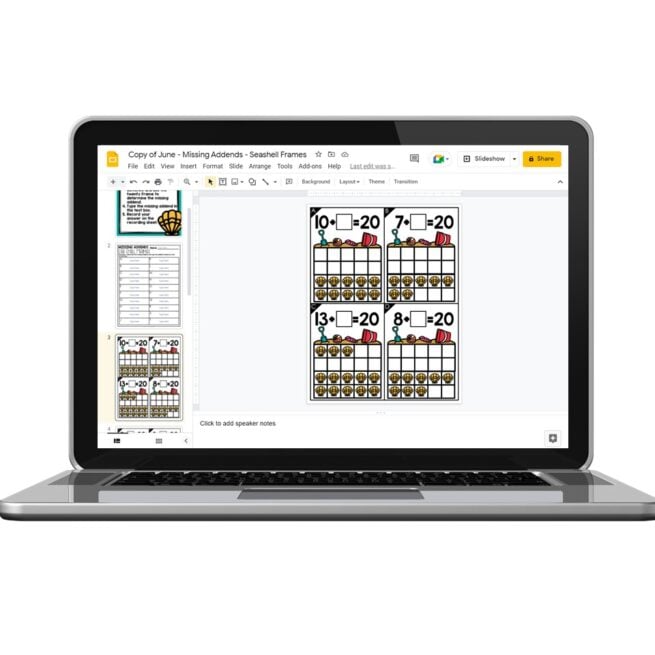 Digital - 2nd Grade June Math Center - Missing Addends - Lucky Little ...