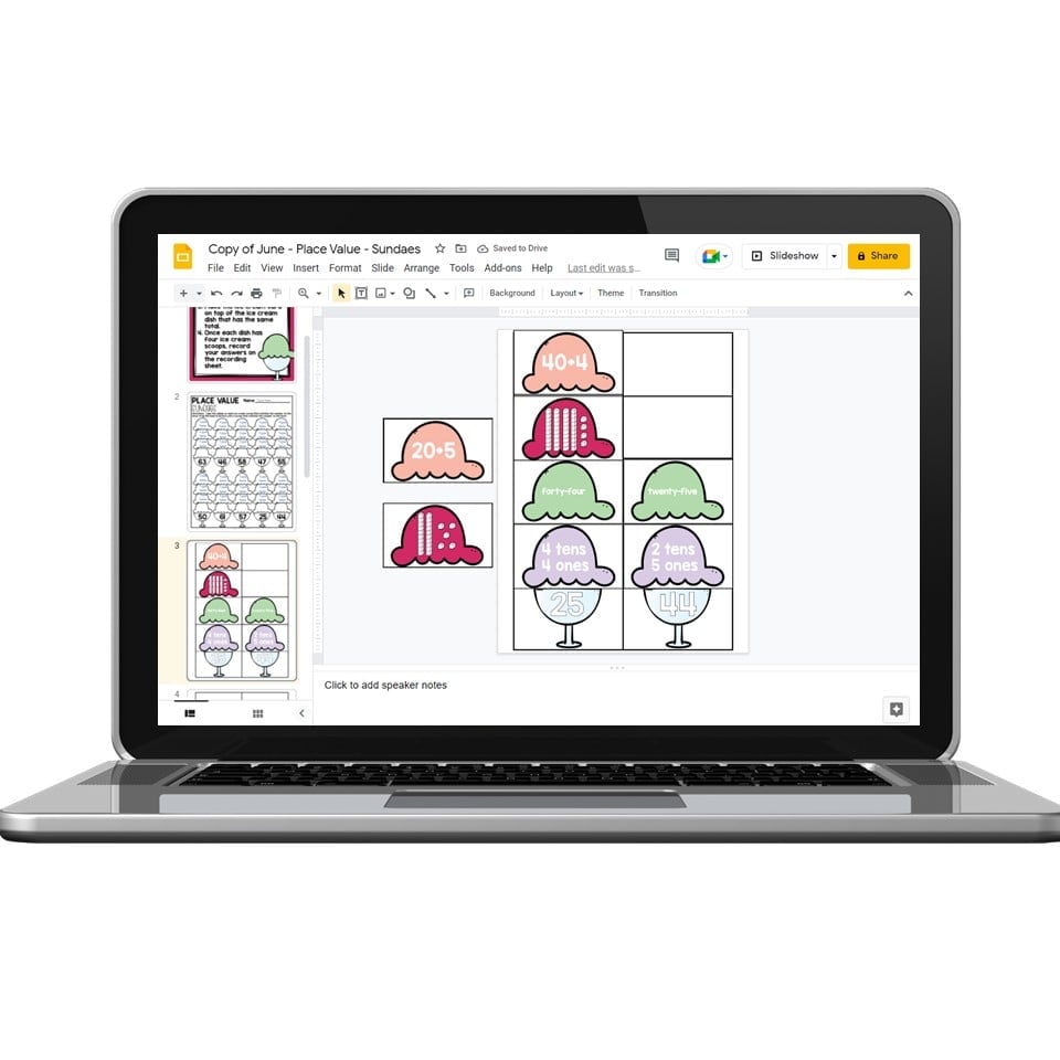 Digital - 2nd Grade June Math Center - Place Value - Lucky Little Learners