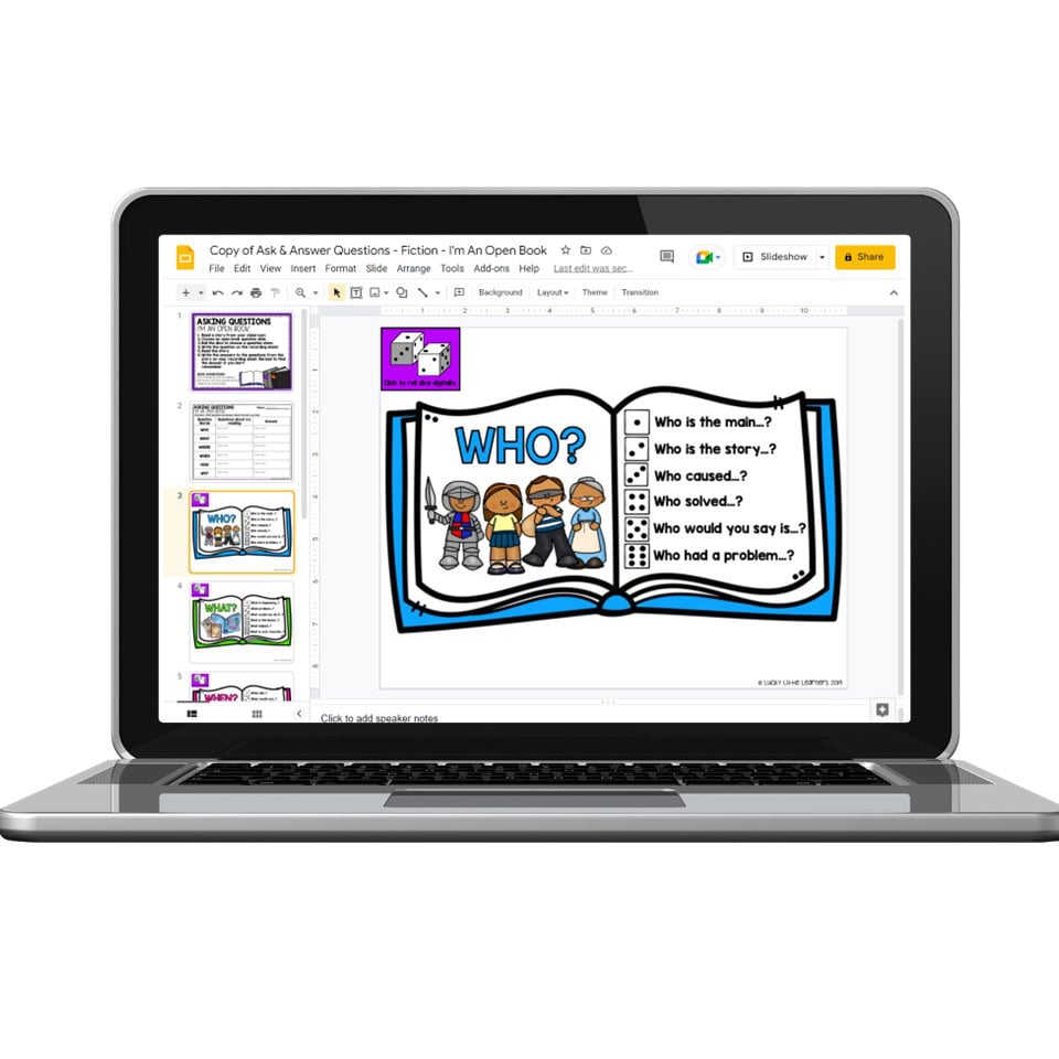 Digital - 2nd Grade Reading Center - Ask and Answer Questions - Fiction ...