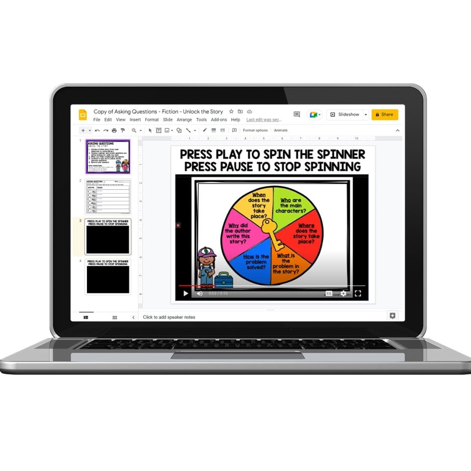 Digital - 2nd Grade Reading Center - Asking Questions - Fiction - Lucky ...