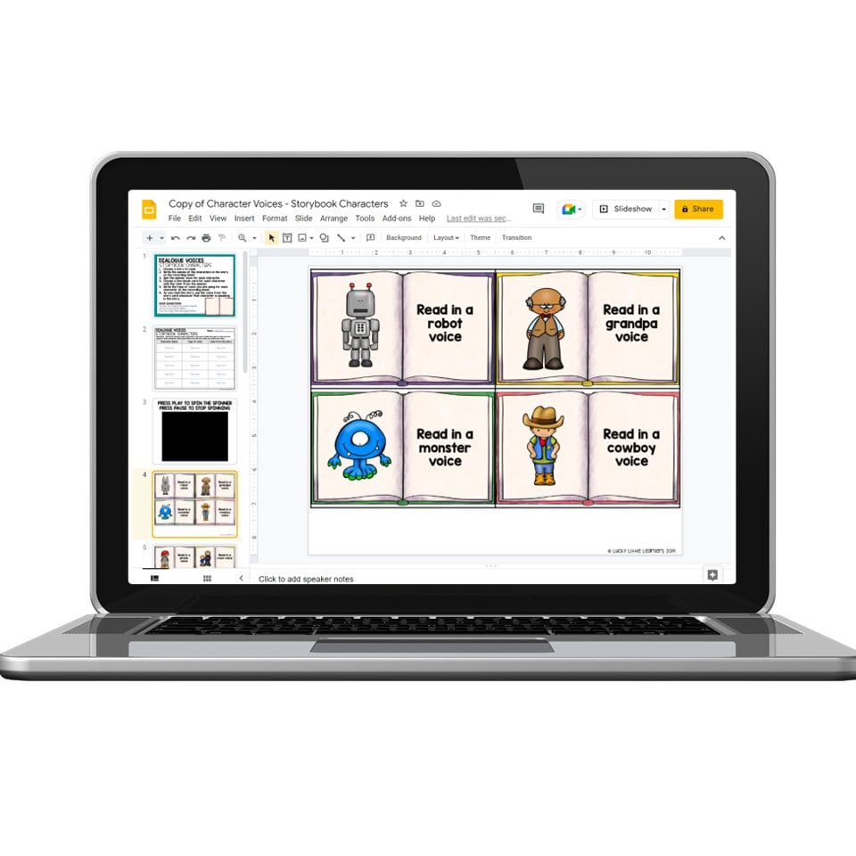 Digital - 2nd Grade Reading Center - Character Voices - Lucky Little ...