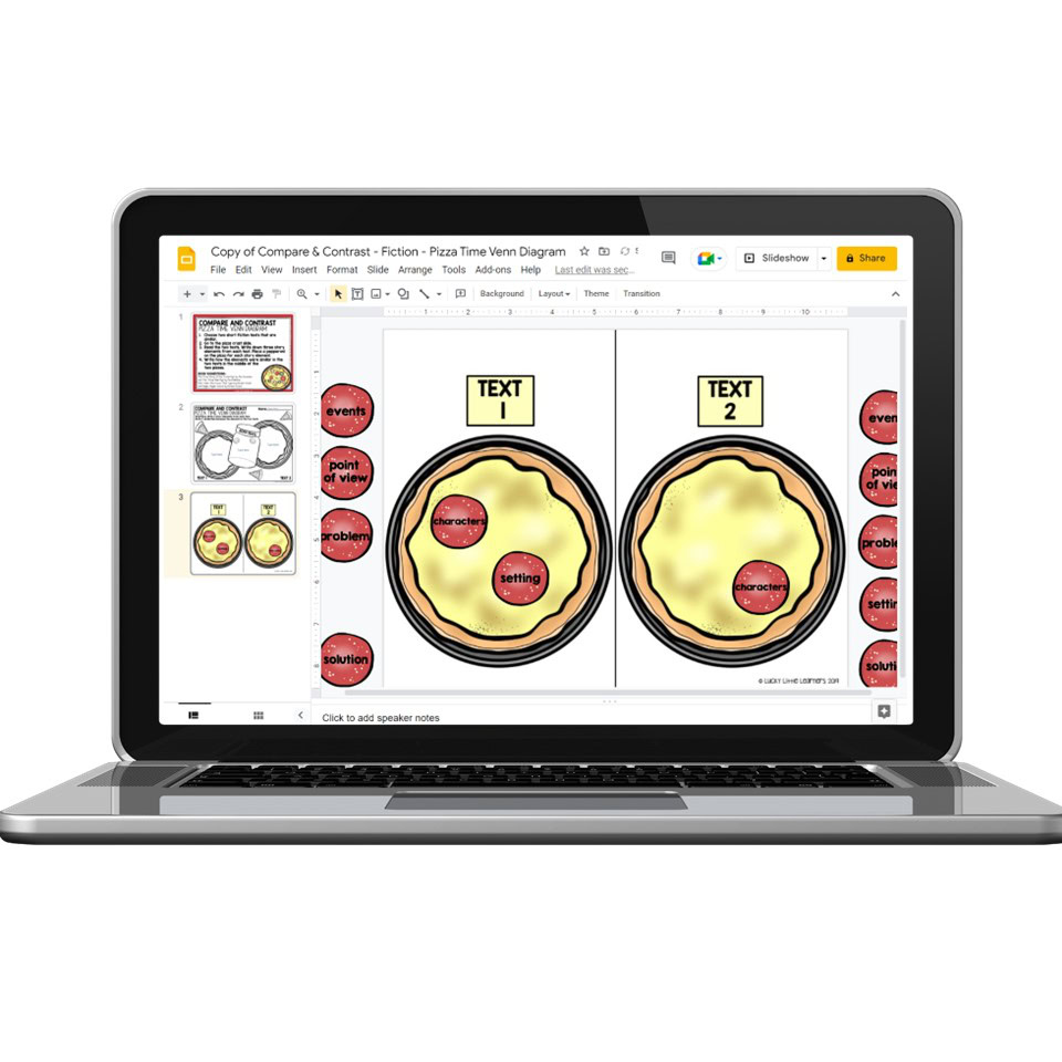 Digital - 2nd Grade Reading Center - Compare and Contrast - Fiction ...