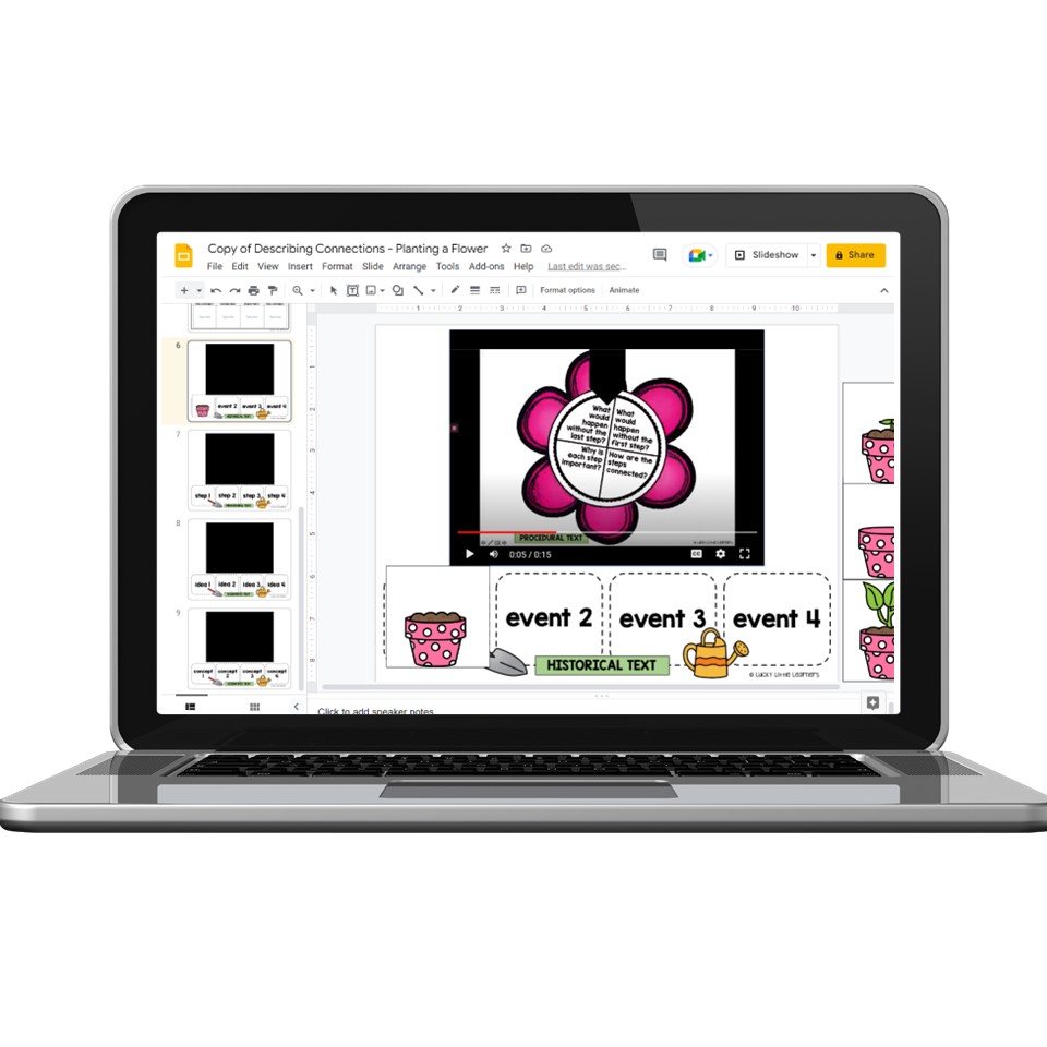 Digital - 2nd Grade Reading Center - Describing Connections - Lucky ...