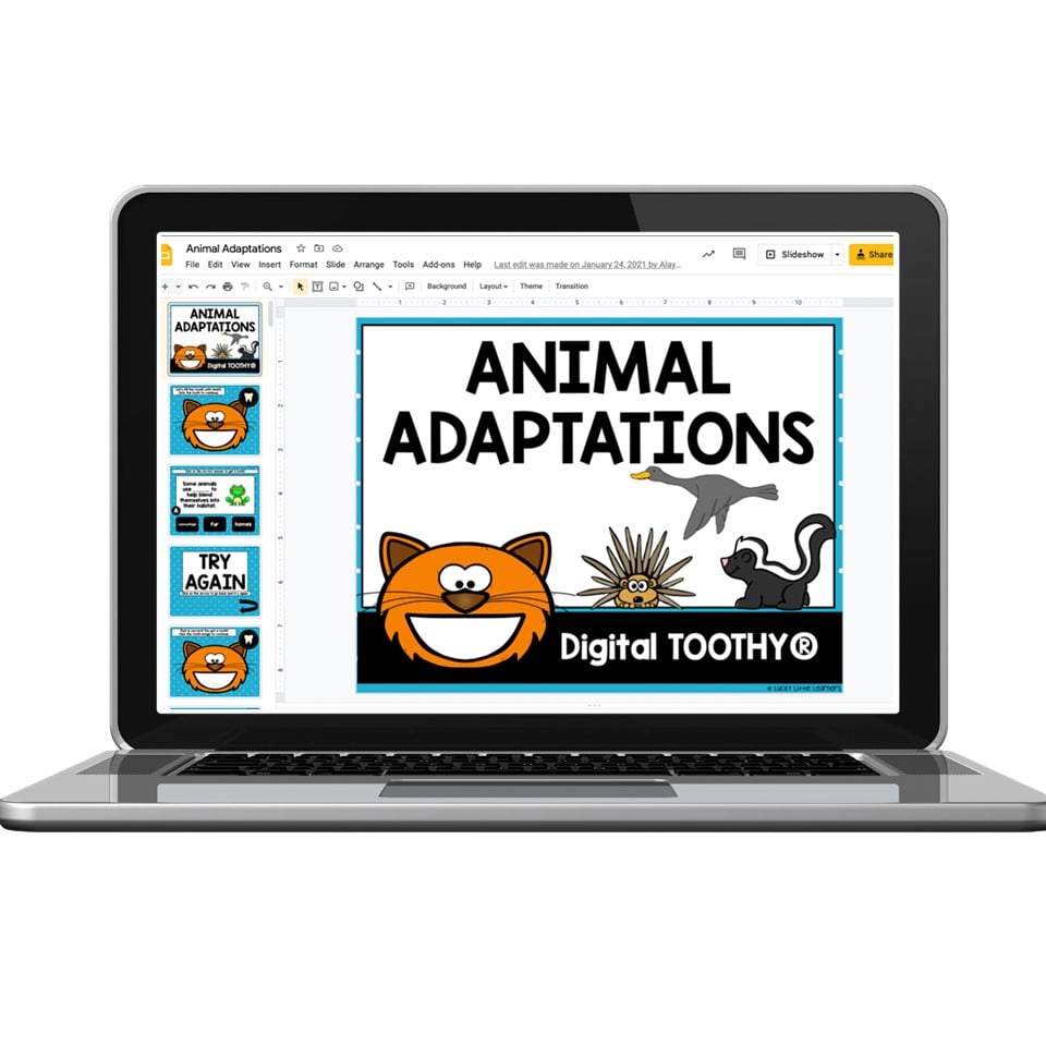 Digital Toothy - Science - 2nd Grade - Animal Adaptations - Lucky ...