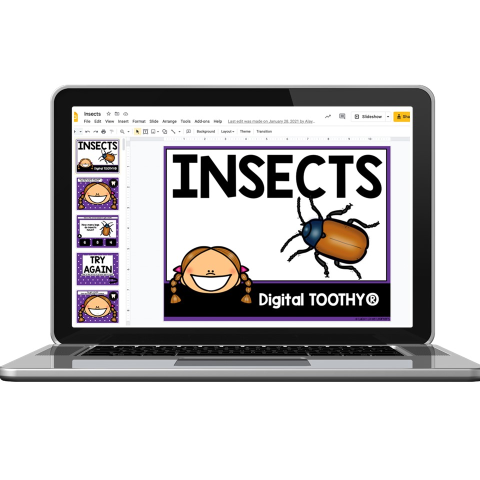 Digital Toothy - Science - 2nd Grade - Insects - Lucky Little Learners