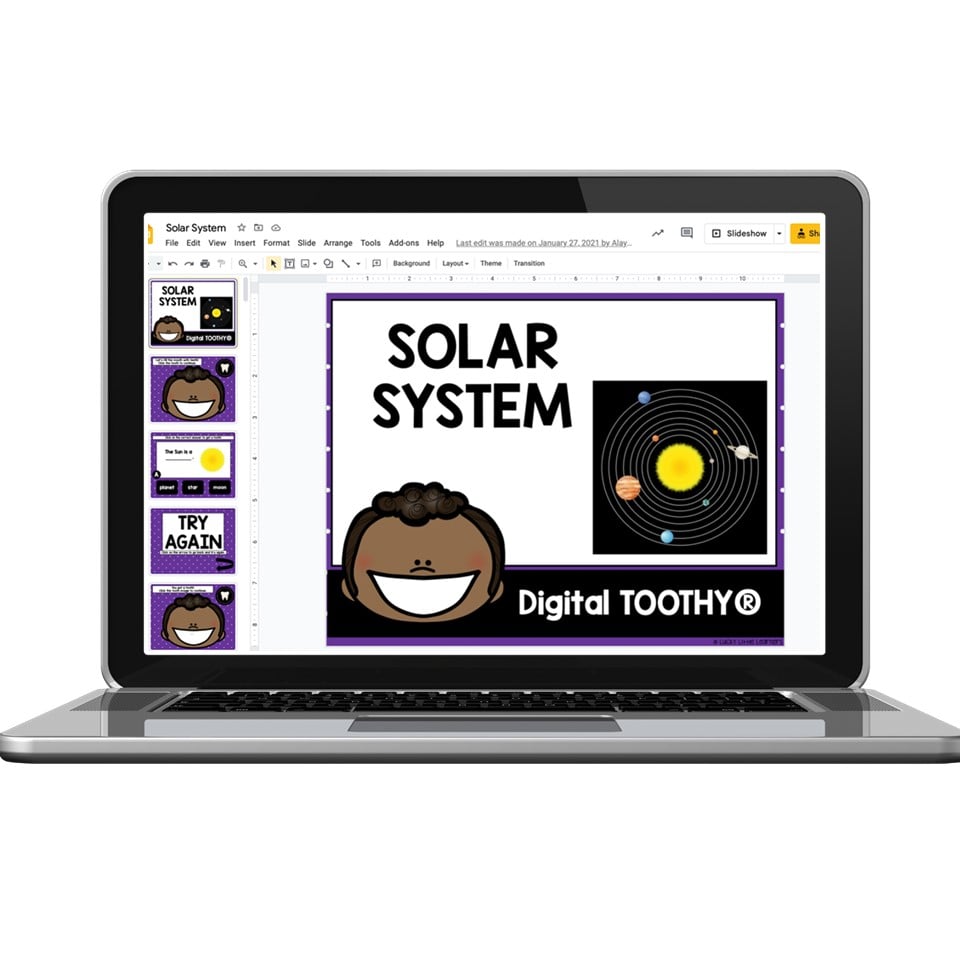 Digital Toothy - Science - 2nd Grade - Solar System - Lucky Little Learners