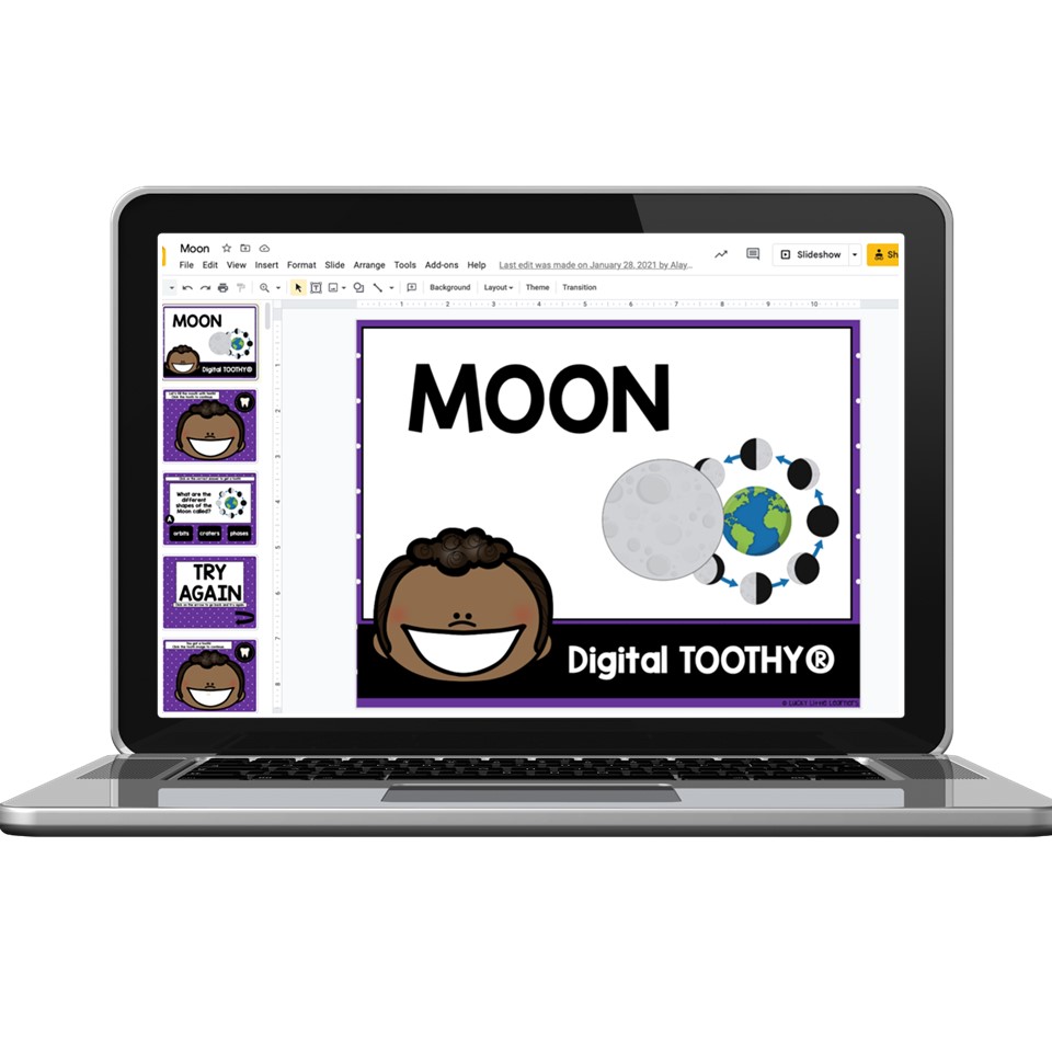 Digital Toothy - Science - 2nd Grade - The Moon - Lucky Little Learners