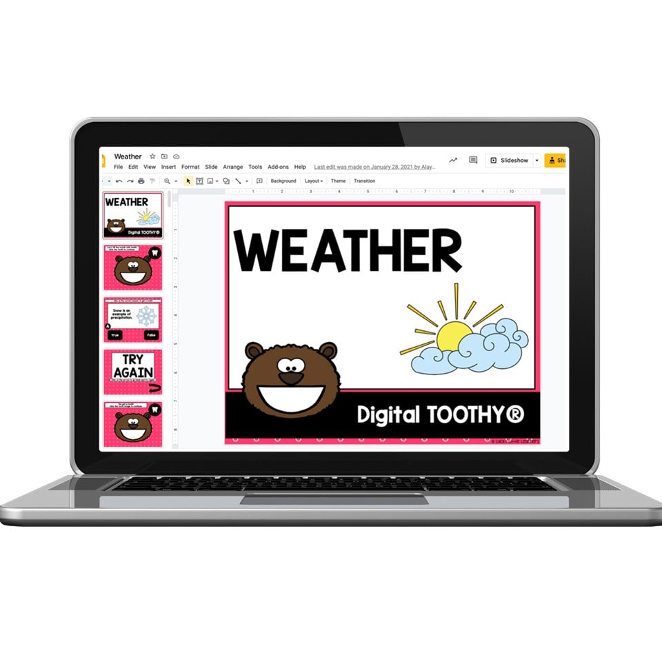 Digital Toothy - Science - 2nd Grade - Weather - Lucky Little Learners