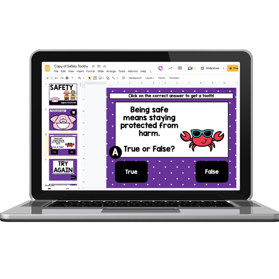 Digital Toothy - Social Emotional Learning - 1st and 2nd Grade - Safety ...