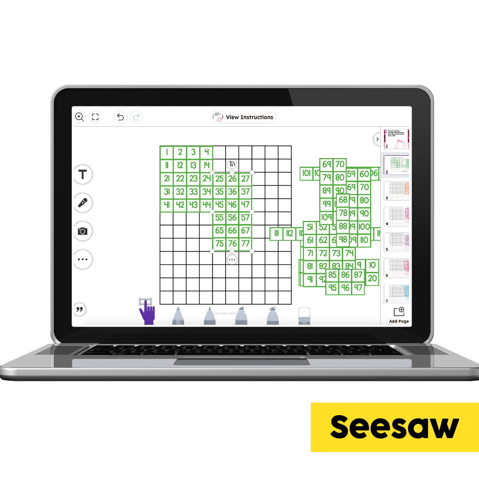Digital Seesaw - 2nd Grade February Math Center - Counting to 120 ...