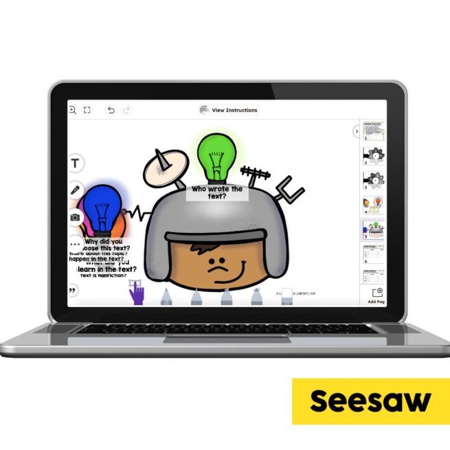 Digital Seesaw - 2nd Grade Reading Center - Answering Questions ...