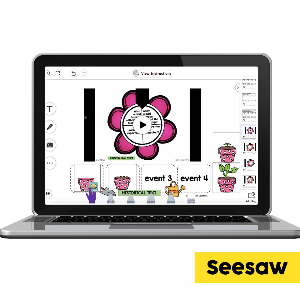 Digital Seesaw - 2nd Grade Reading Center - Describing Connections ...