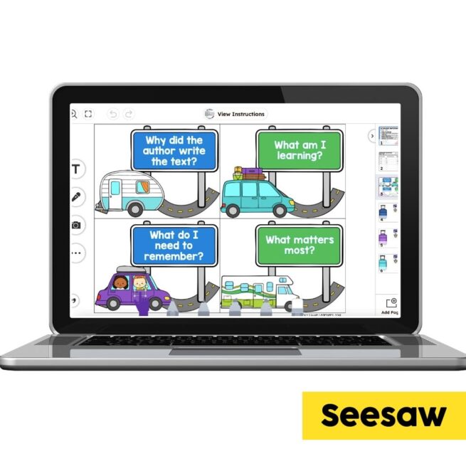 Digital Seesaw - 2nd Grade Reading Center - Determining Importance ...