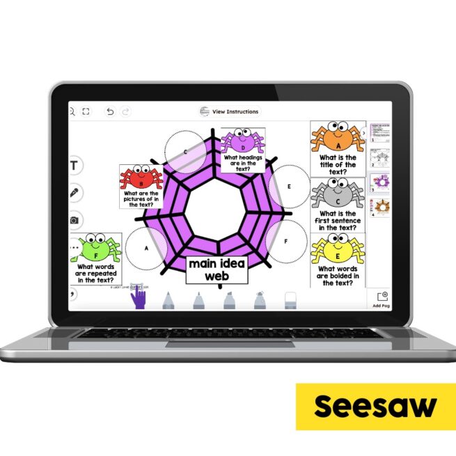 Digital Seesaw - 2nd Grade Reading Center - Finding the Main Idea ...