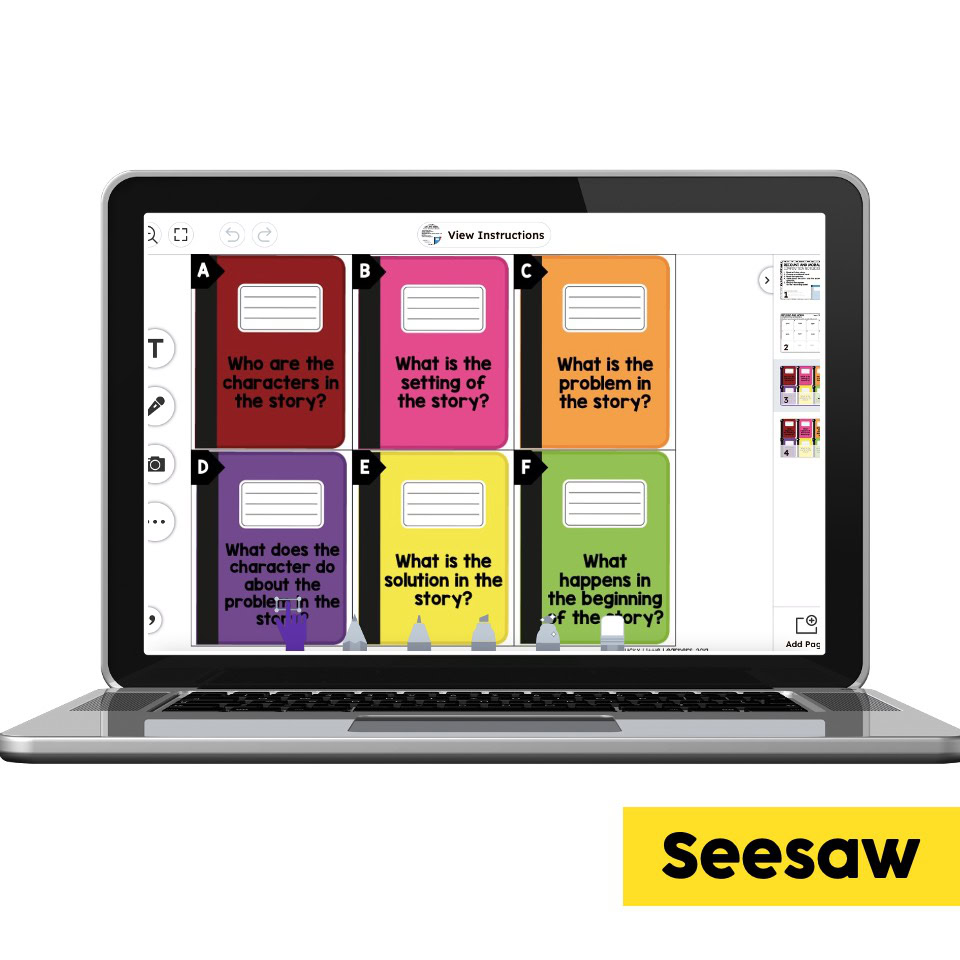 Digital Seesaw - 2nd Grade Reading Center - Recount and Moral - Lucky ...