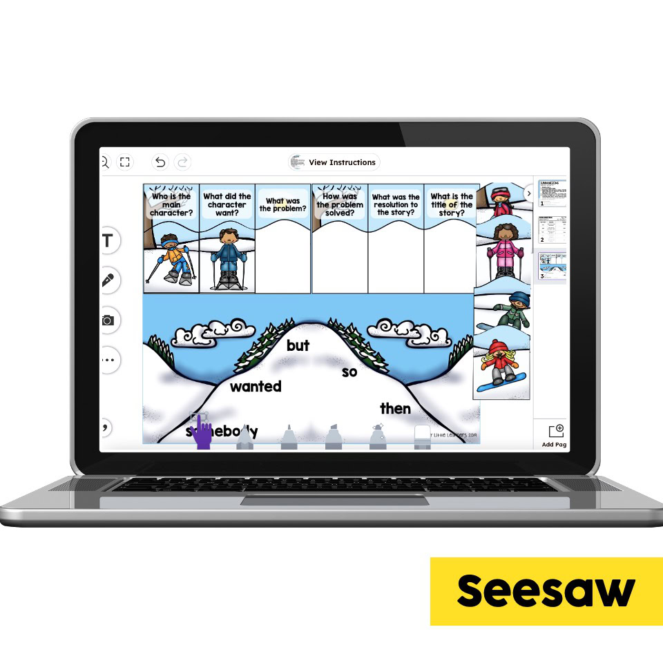 Digital Seesaw - 2nd Grade Reading Center - Summarizing - Lucky Little ...