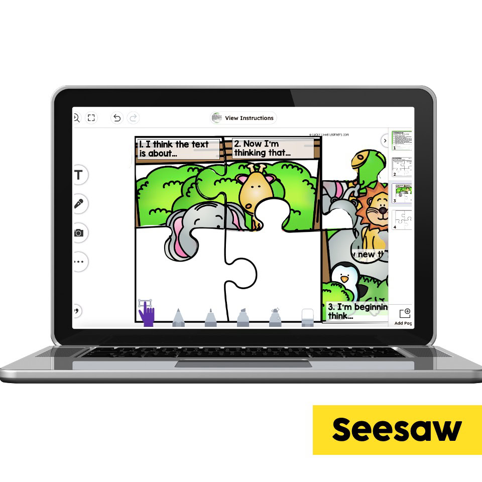 Digital Seesaw - 2nd Grade Reading Center - Synthesizing - Lucky Little ...