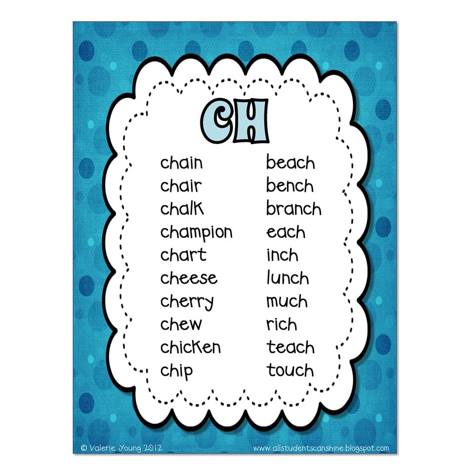 Digraphs Pack - Posters CH - Lucky Little Learners