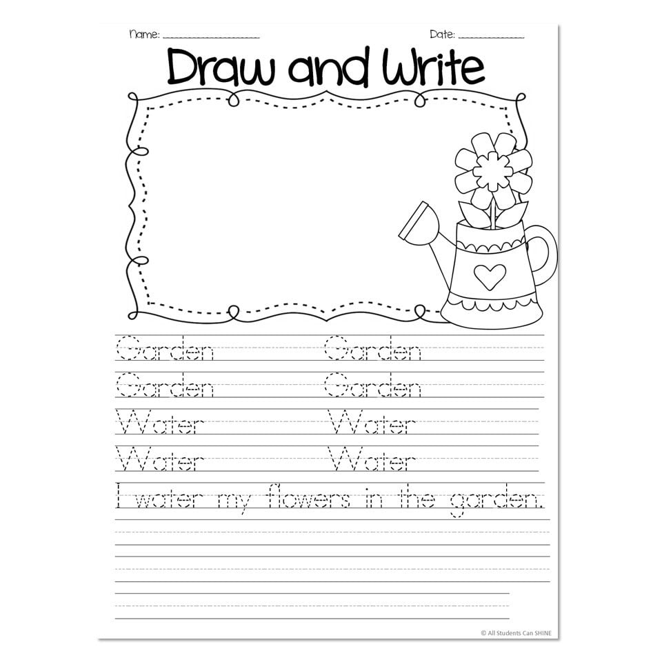Early Finishers Kindergarten and 1st Grade - Literacy - Draw and Write ...