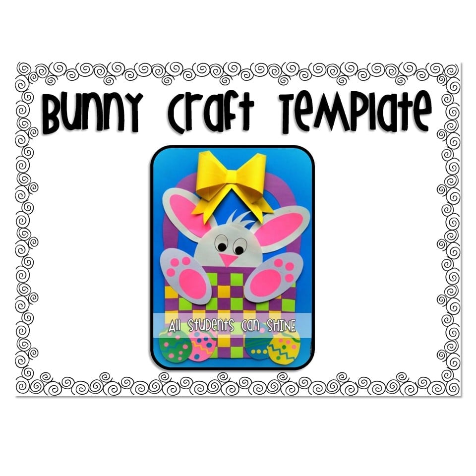 Easter Craftivity - Egg Hunt - Bunny in Basket Craft - Lucky Little ...