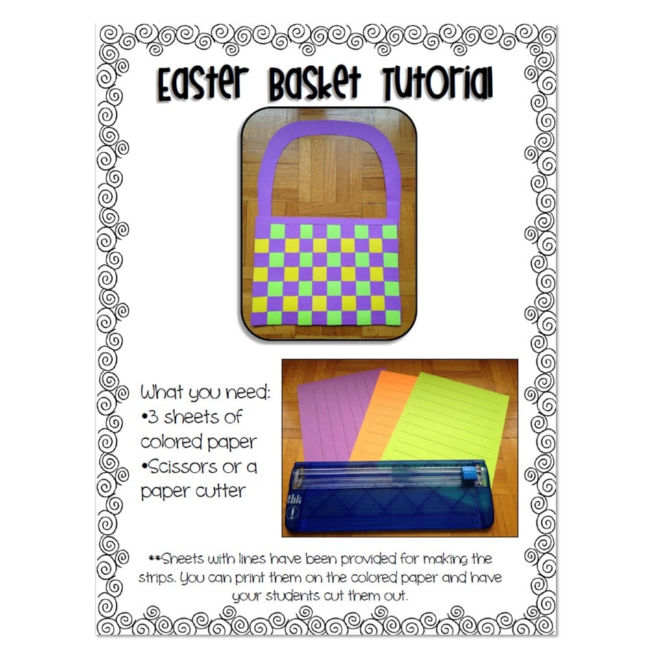 Easter Craftivity - Egg Hunt - Easter Basket Craft - Lucky Little Learners