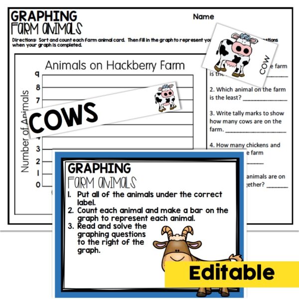 Editable - 2nd Grade June Math Center - Graphing - Lucky Little Learners