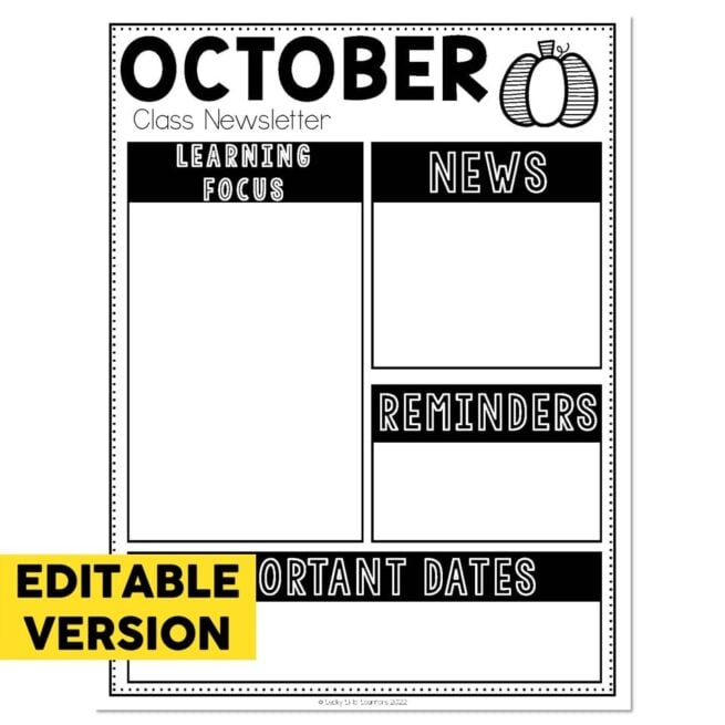 Editable - Classroom Setup - Back to School Resources - Monthly ...