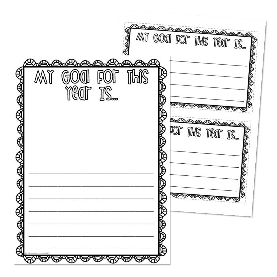 End of Year Craftivity - Writing Prompt - Goal for This Year - Lucky ...